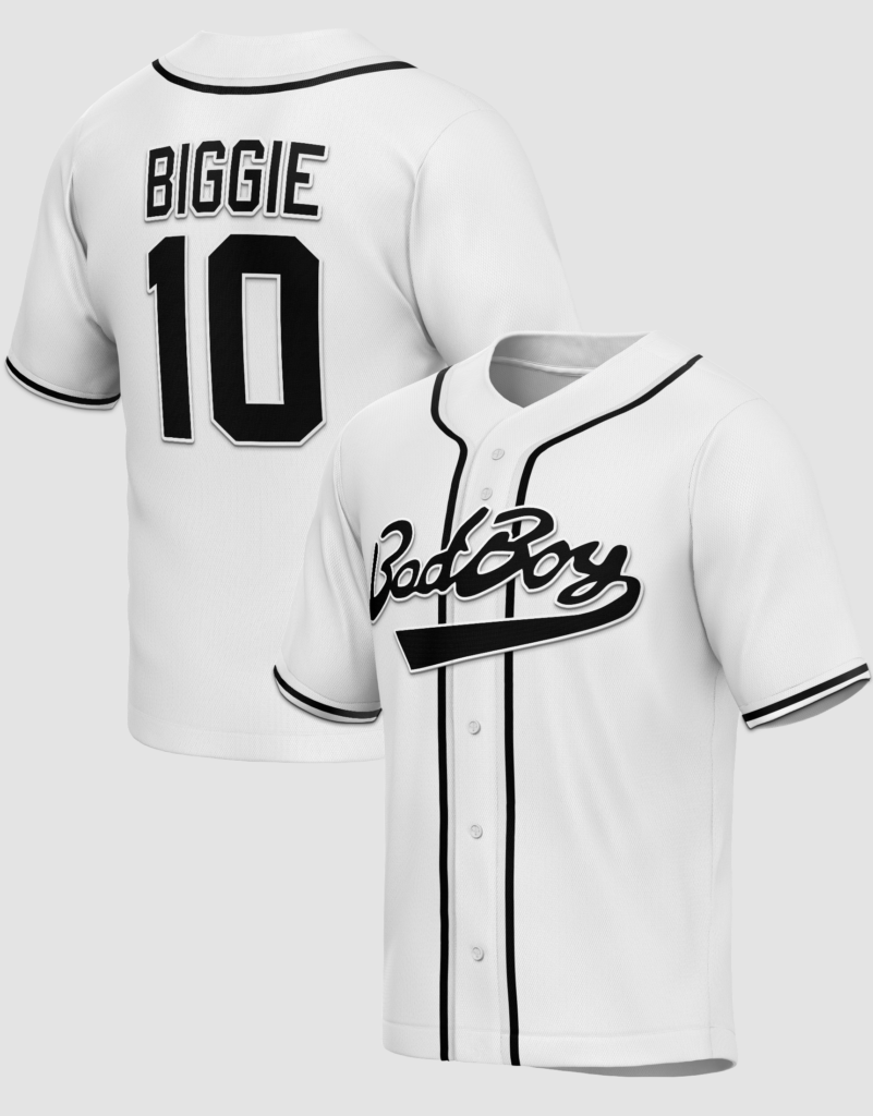 Bad Boy Biggie #10 Hip-Hop Baseball Jersey – 99Jersey®: Your Ultimate ...