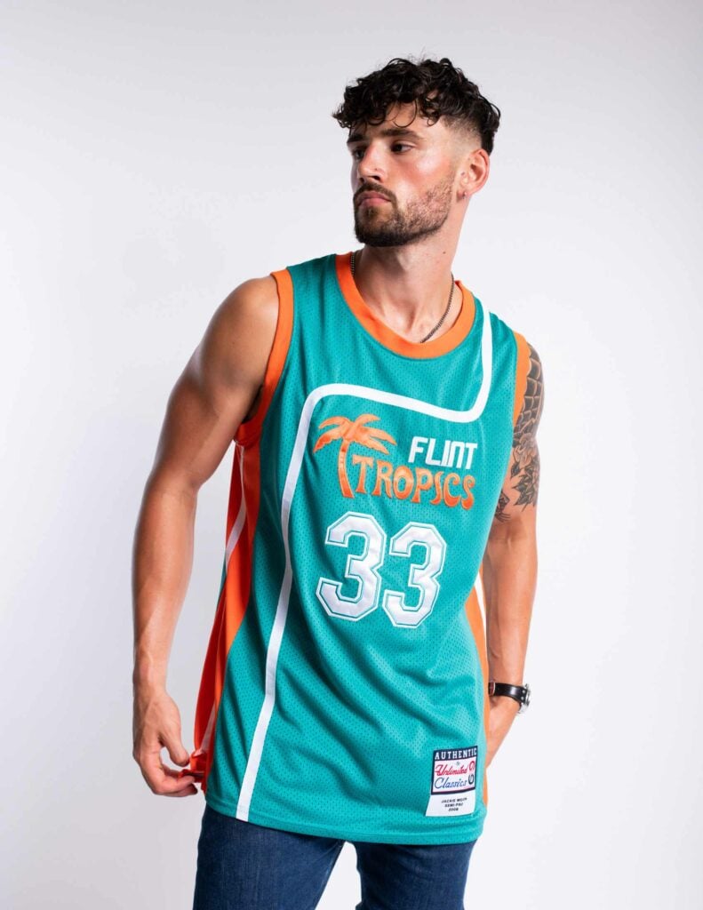 Jackie Moon #33 Semi-Pro Flint Tropics Jersey – 99Jersey®: Your ...